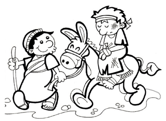 El buen samaritano Coloring Pages paginas para colorear Spanish Bible ...